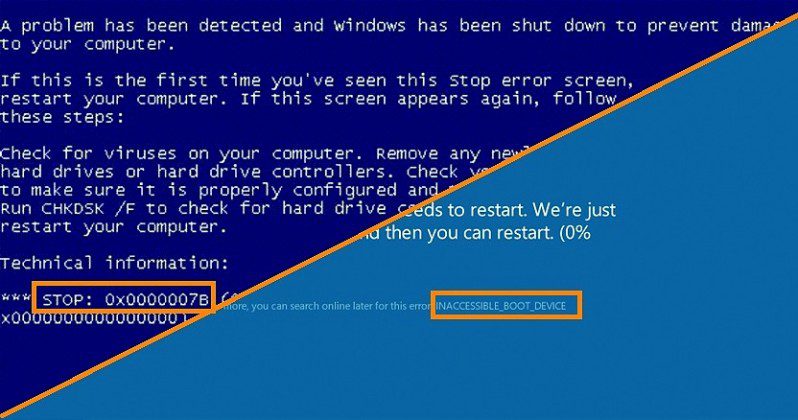 “INACCESSIBLE BOOT DEVICE” On Blue Screen – What It Is & How to Fix It ...