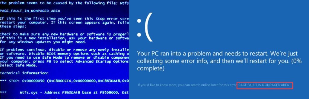 “PAGE FAULT IN NONPAGED AREA” on Blue Screen – What It Is & How to Fix It? | DESKDECODE.COM