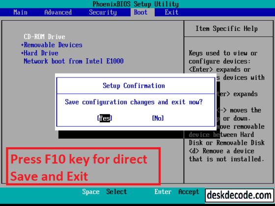 Changing the Boot Sequence/Order/Priority in BIOS | DESKDECODE.COM