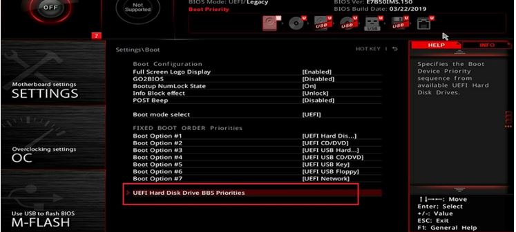 Boot Sequence/Order/Priority Configuration of UEFI BIOS | DESKDECODE.COM